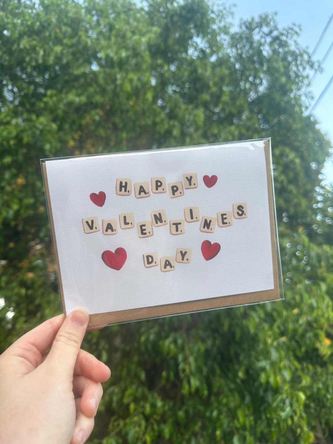 Valentine Tiles Greeting Card ∣ Hand Painted Then Printed ∣ Gift ∣ ...