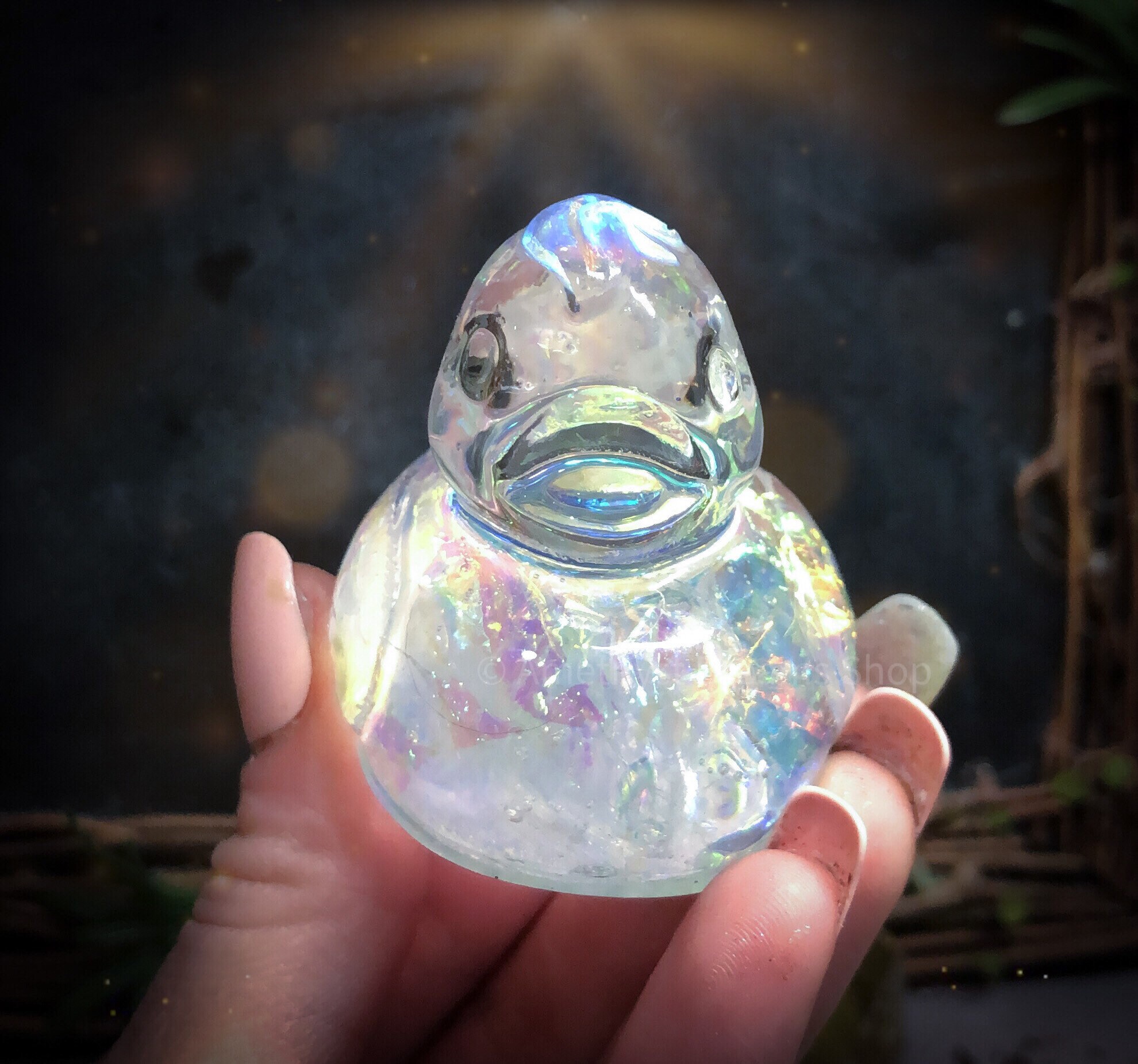 Rainbow Rubber Duckies Adorable Faux Crystal Resin Ducks | Etsy