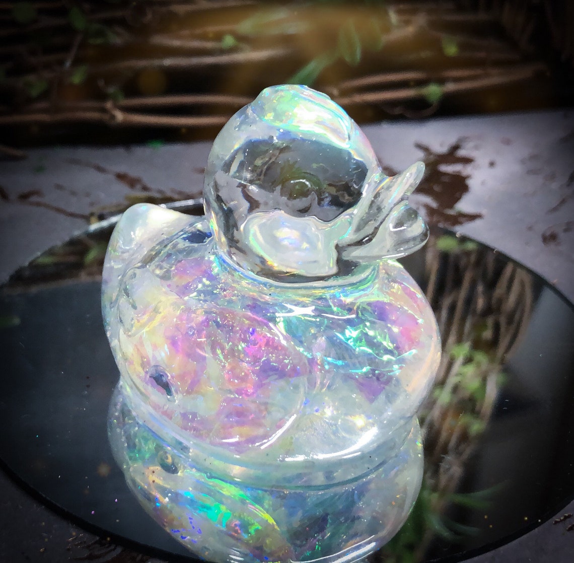 Rainbow Rubber Duckies Adorable Faux Crystal Resin Ducks | Etsy