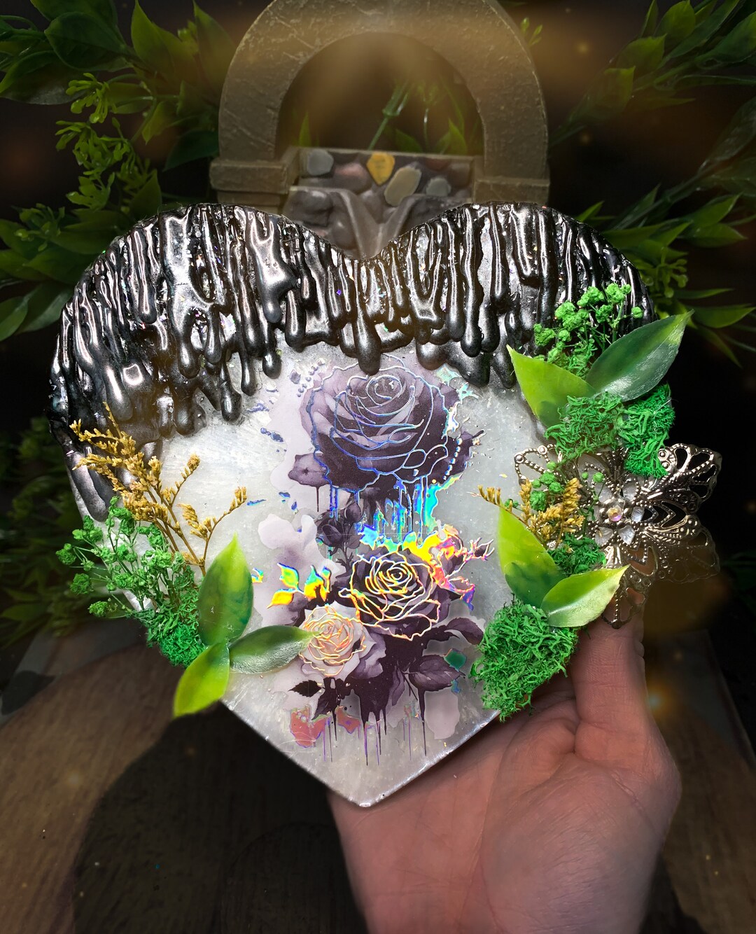 Bleeding Love Botanical Resin Heart Wall Hanging Resin Wall Decor/resin ...