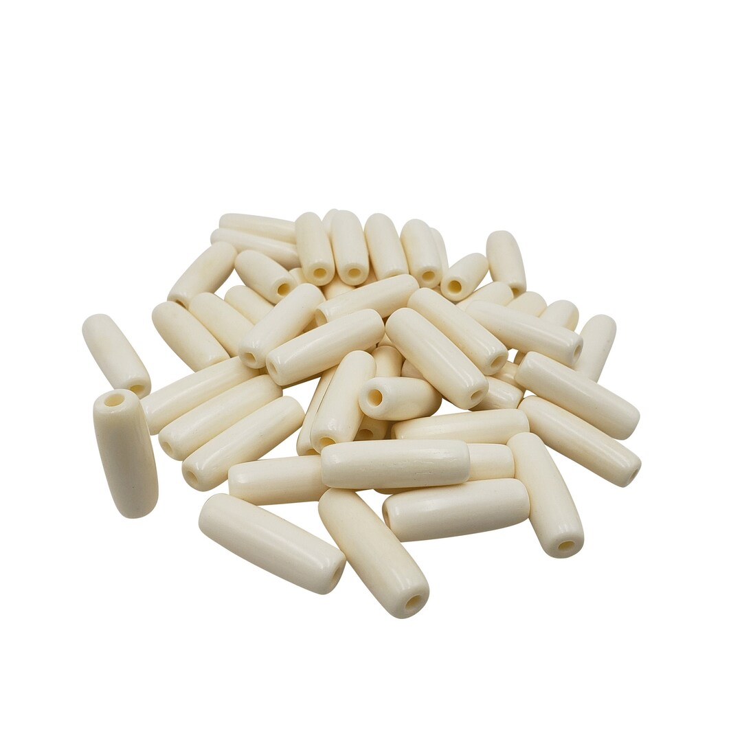 Chunky Buffalo Bone Beads Hair Pipe Genuine Water Buffalo Bone Tube ...