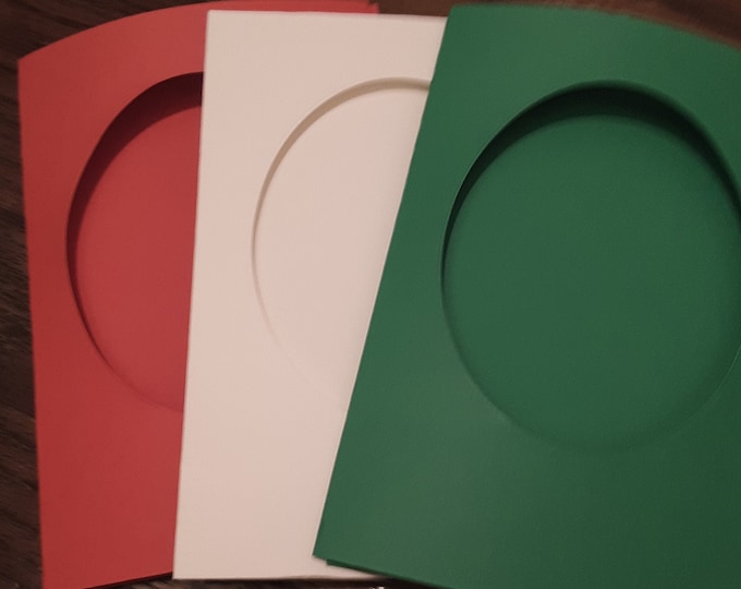 5 Handmade A7 Trifold Oval Shaped Cards - Etsy