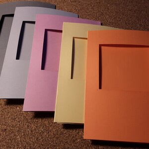 5 Handmade Trifold Square Aperture Cards - Etsy