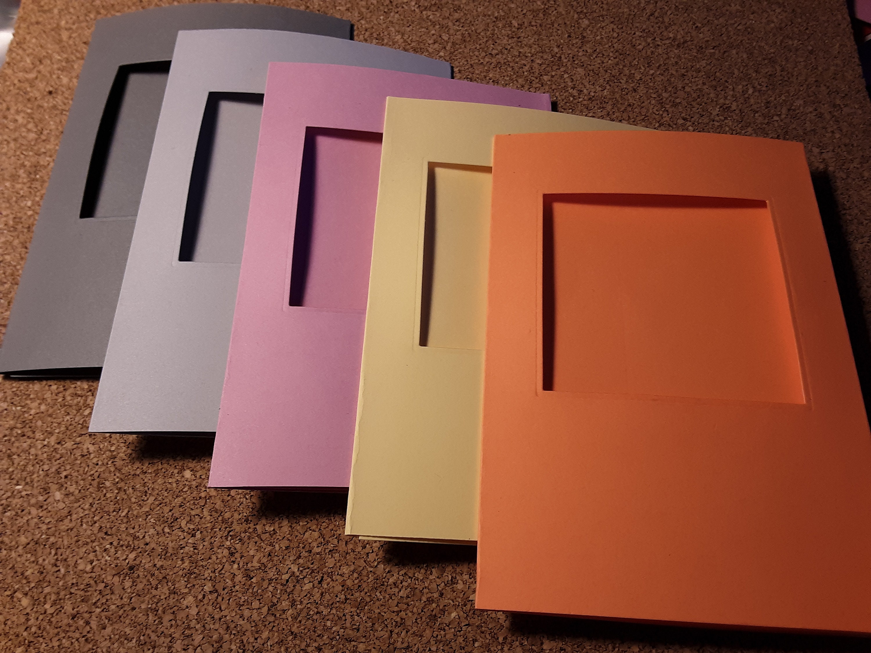5 Handmade Trifold Square Aperture Cards - Etsy