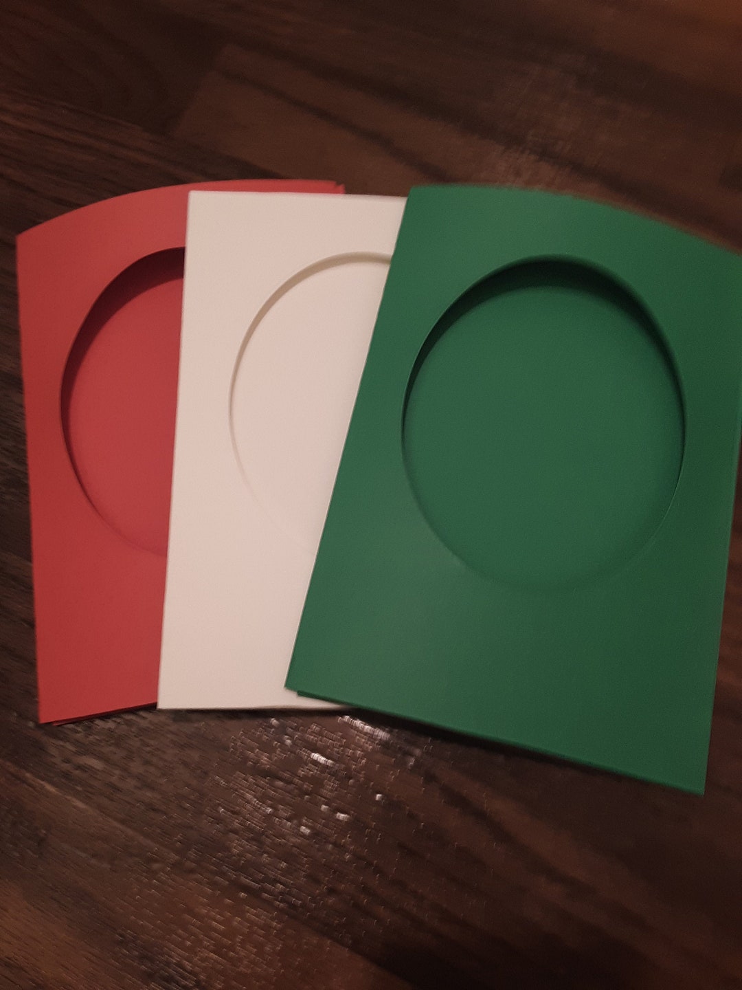 5 Handmade A7 Trifold Oval Shaped Cards - Etsy
