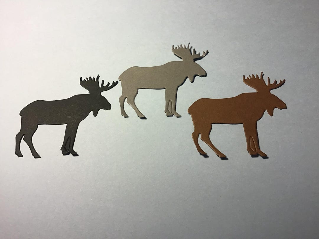 12 Moose Die Cuts - Etsy