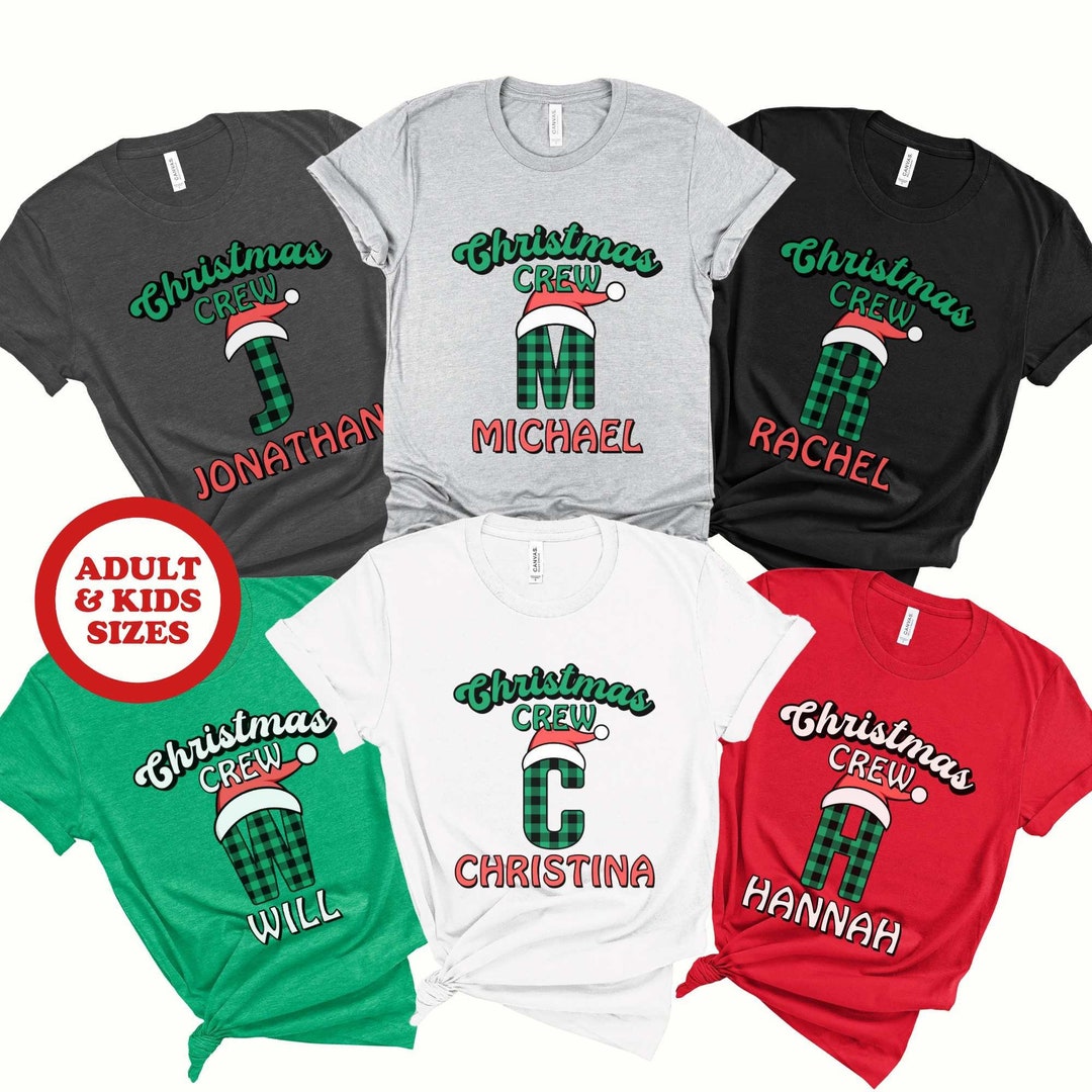 Custom Family Christmas Shirts Christmas Monogram Shirt Christmas Crew ...