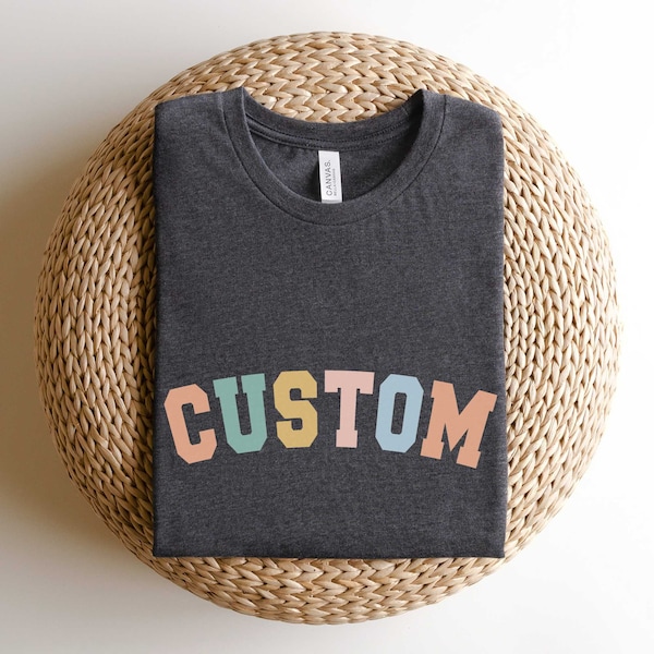 Custom Varsity Lettering Tshirt - Etsy