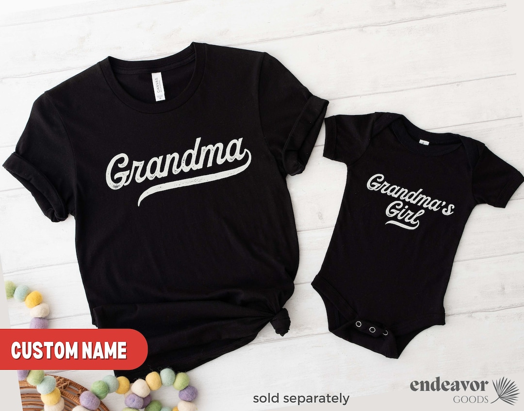 Grandma & Me Matching Set Gift, Grandma's Girl Baby, New Grandma Shirt ...