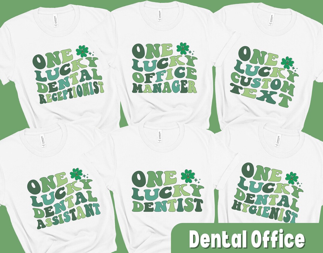 Retro St. Patrick's Day Dental Office Shirts Matching St. Patrick's Day ...