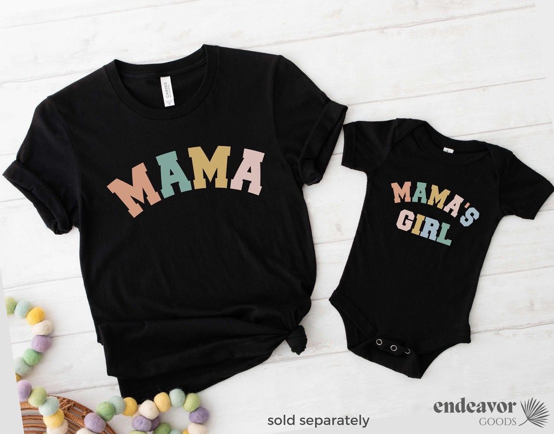 Mama and Mama's Girl Matching Shirts Retro Tshirts Mommy and Me Mom and ...