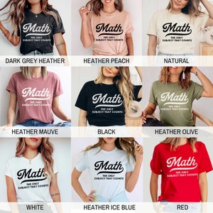 Funny Math Teacher Shirt Math Teacher Gift Math the Only Subject That ...