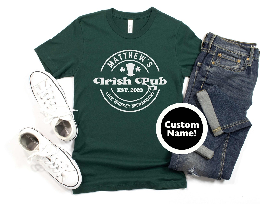 Custom Name Irish Pub Shirt, Retro St Patricks Day Shirt, Birthday Gift ...