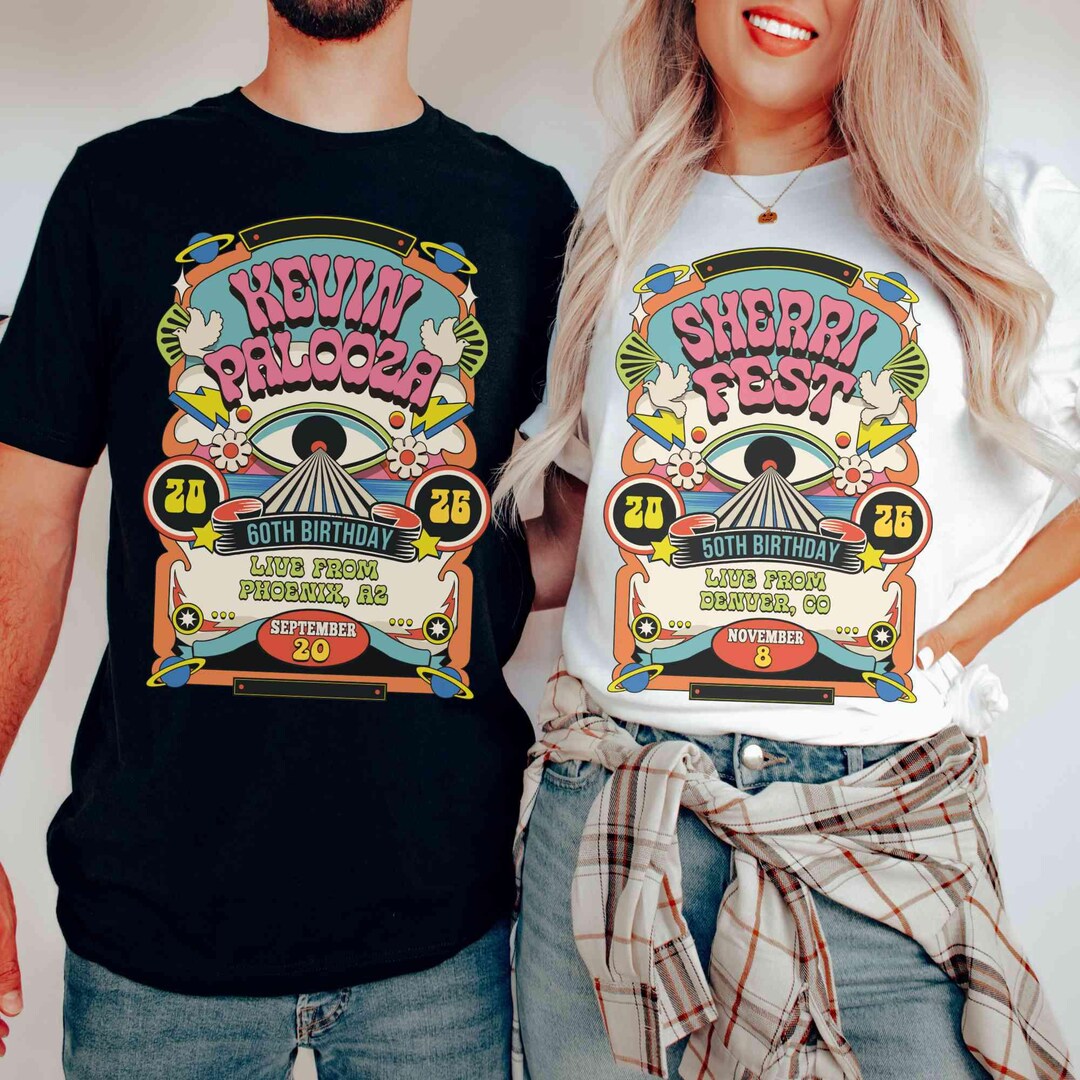 Personalized Music Festival Birthday Shirts Custom Matching Birthday ...