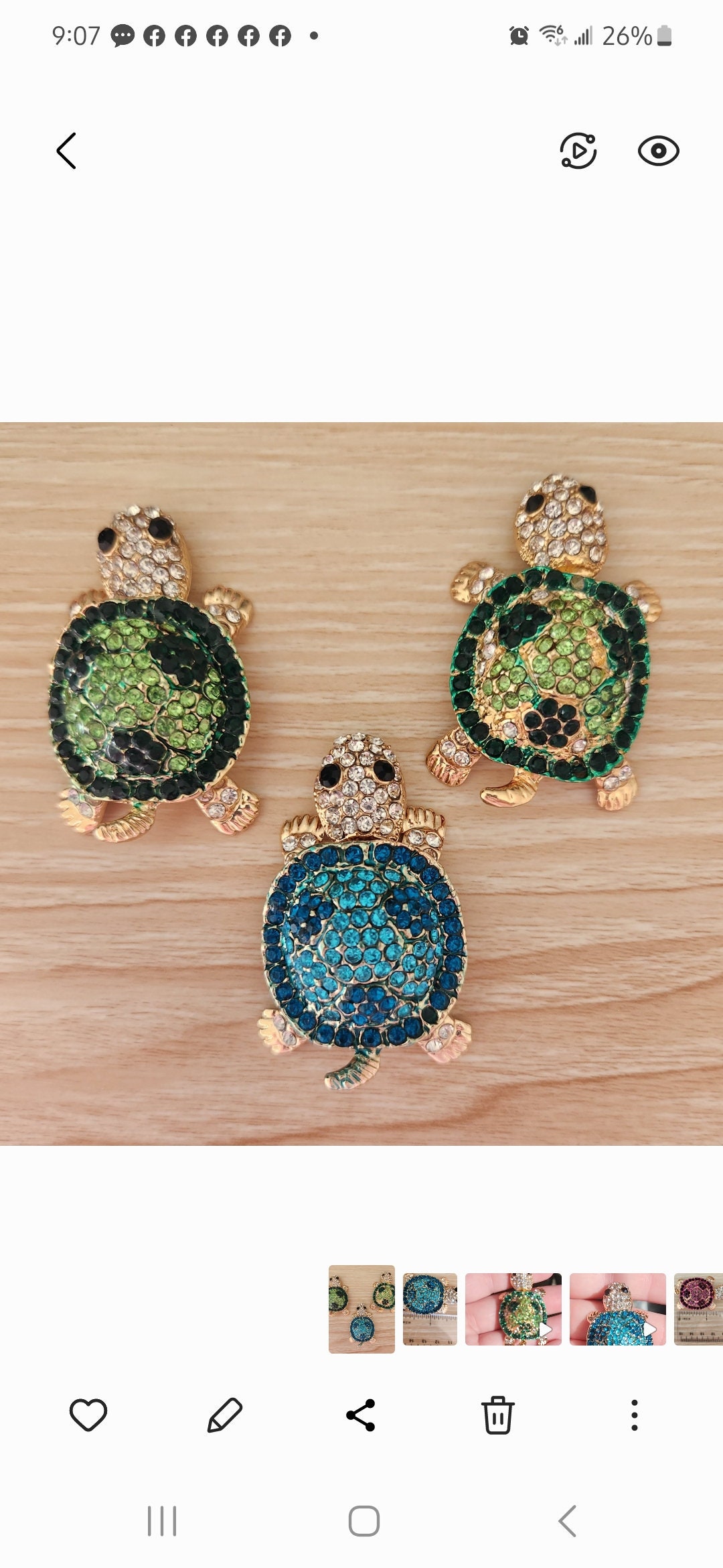 Gemmed Green and Blue Turtle Cover Minder or Fridge Magnets - Etsy