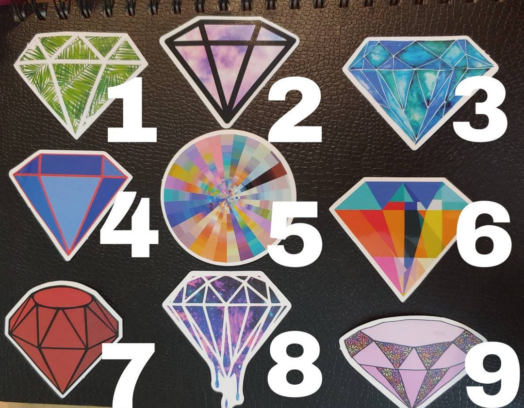 Set 2 Diamond Stickers - Etsy