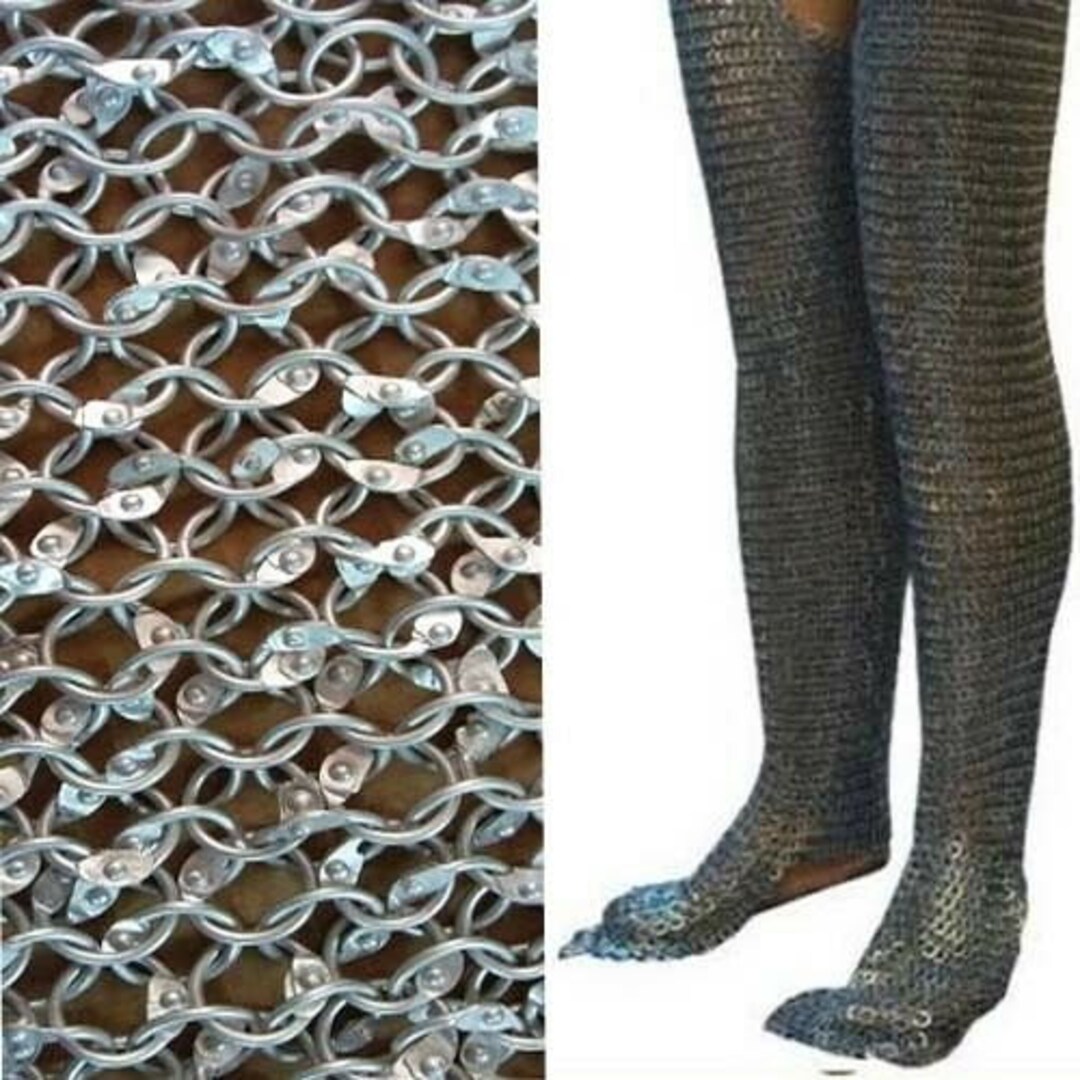 Aluminium Chain Mail Leggings Round Riveted Galvanized Leg - Etsy