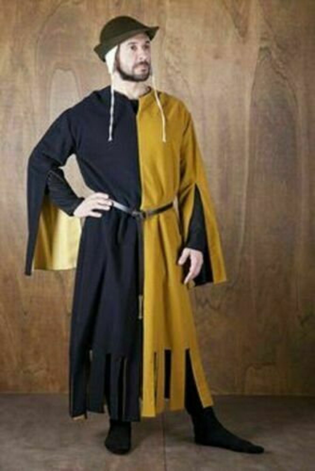 New Medieval Viking Black-camel Color Renaissance Tunic for Armor Larp ...
