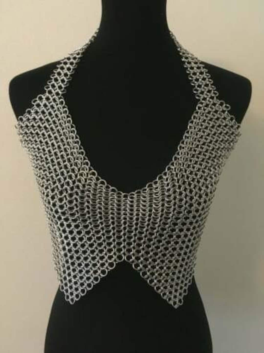 Nickel Free Chainmail Metal Top Halter Armor Bra LARP - Etsy
