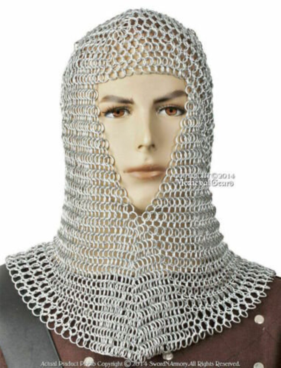 Medieval Aluminum Chainmail Head Coif Butted Wire LARP Movie - Etsy