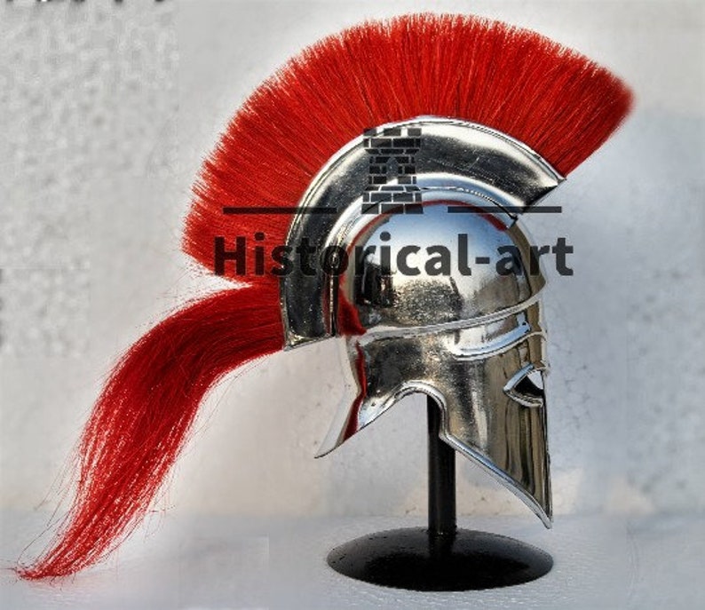Medieval Mini Greek Corinthian Armour Helmet RED Plume Spartan - Etsy