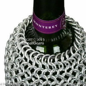 Chainmail Wine Bottle Bag - Etsy
