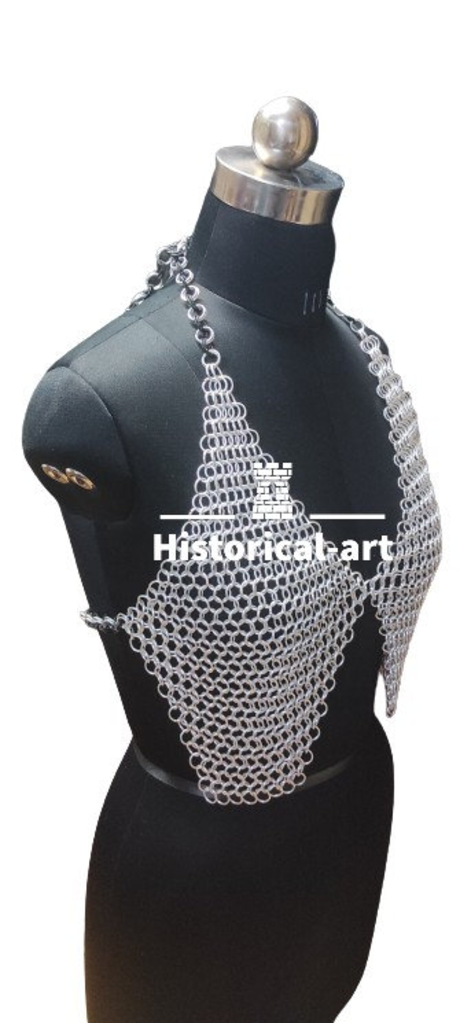 NEW ONE Party Style Bra Chain Mail Silver Link Metal Lingerie | Etsy