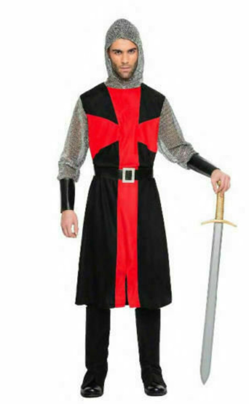 Medieval Templar Tunic Sleeveless in Black&red Color - Etsy
