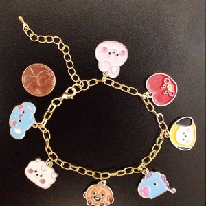 BTS BT21 Baby Charm Bracelet - Etsy