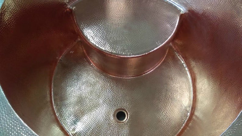 Hammered Copper Round Bathtub: Freestanding Japanese Soaking Tub - Etsy