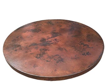 Rectangular Copper Tabletop | Handmade Hammered Copper Dining Table Top ...