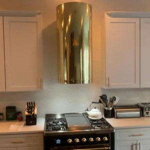 Cylinder Brass Range Hood: Modern Kitchen Tube Vent - Etsy