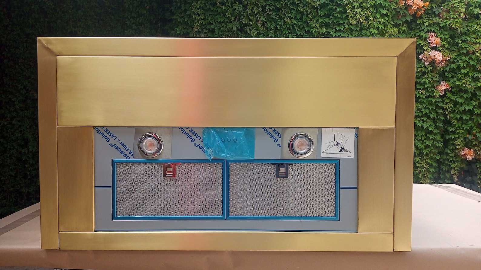 Brass Range Hood: Custom Vent Hood Box, Modern Kitchen Decor - Etsy