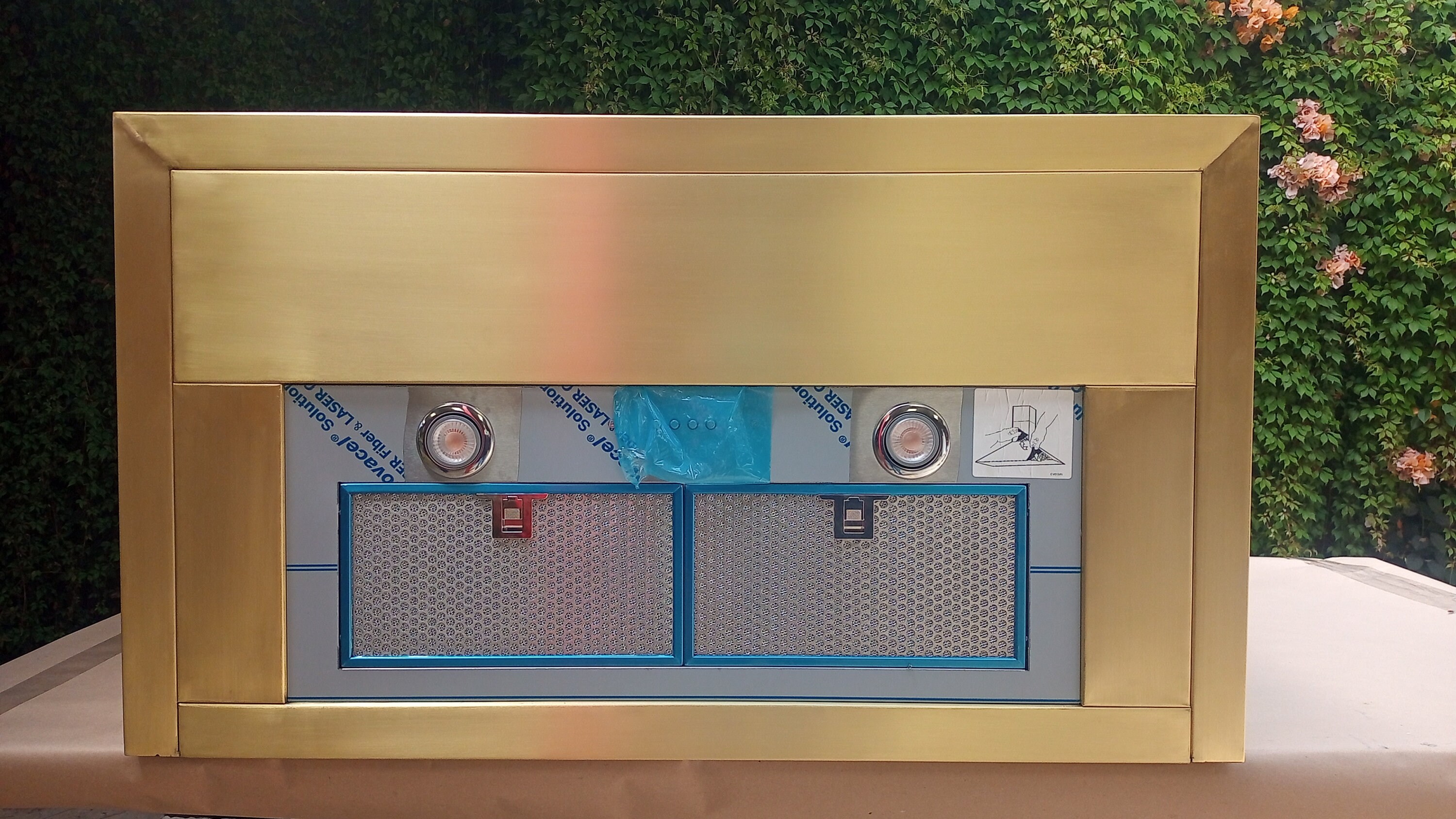 Brass Range Hood: Custom Vent Hood Box, Modern Kitchen Decor - Etsy