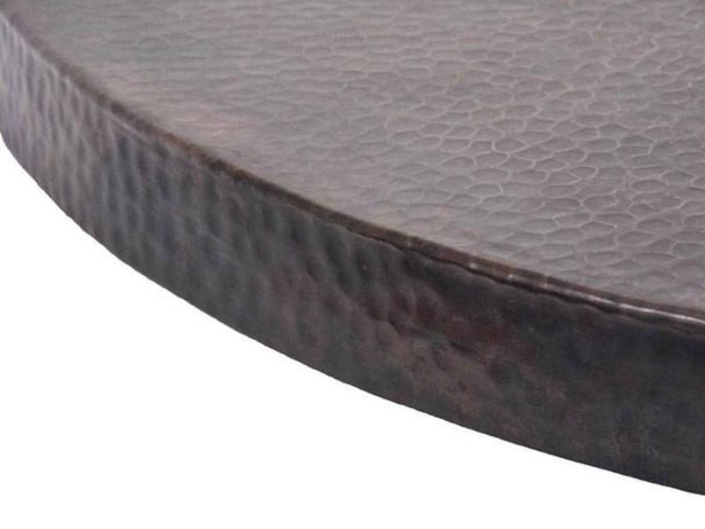 Copper Table Top - Round - Hammered - Dark Patina - Etsy