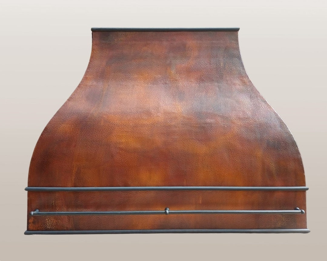 Custom Copper Range Hood - Hammered Copper Range Hood - Wall Mount ...