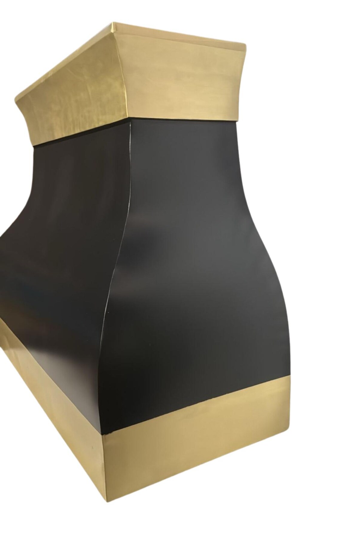 Matte Black and Brass Kitchen Range Hood - Classica Design - Custom ...