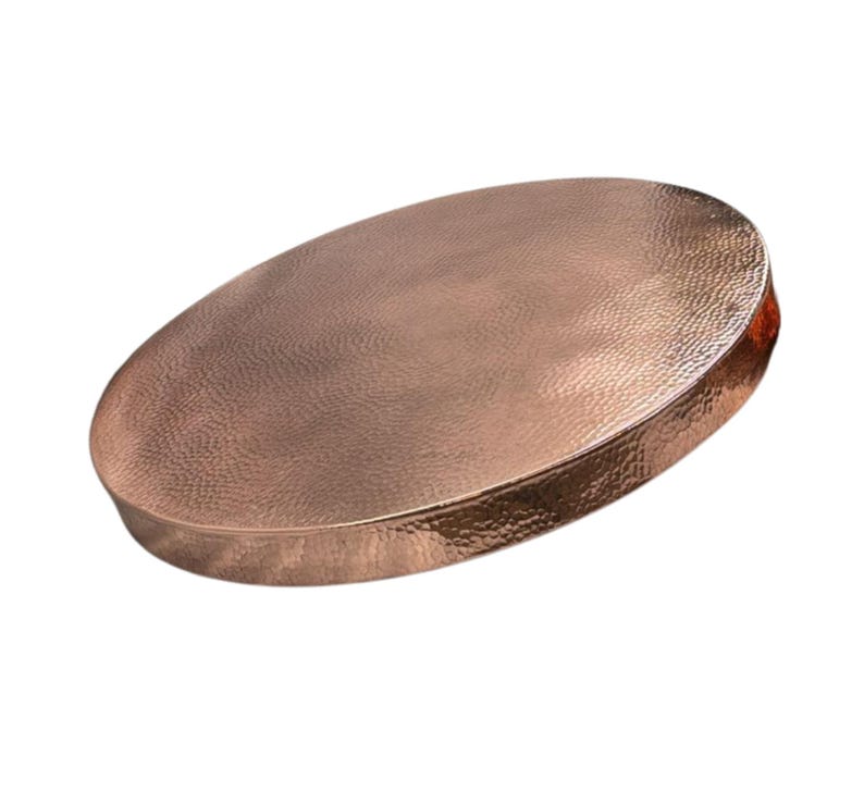 Copper Table Top - Round - Hammered - Polished - Etsy