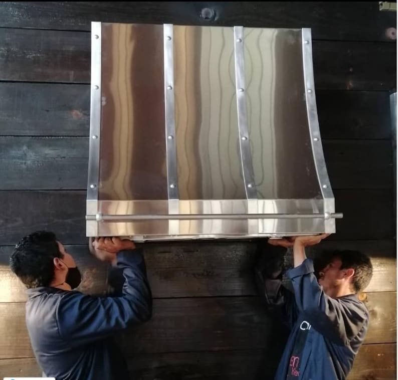 Custom Stainless Steel & Brass Range Hood: Kitchen Exhaust Vent - Etsy