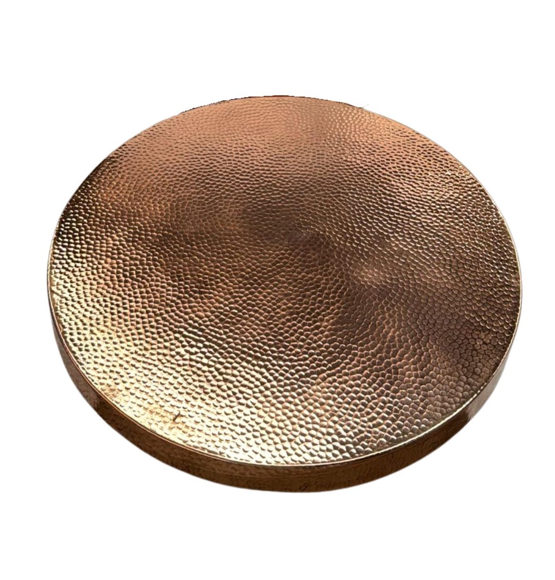 Copper Table Top - Round - Hammered - Polished - Etsy