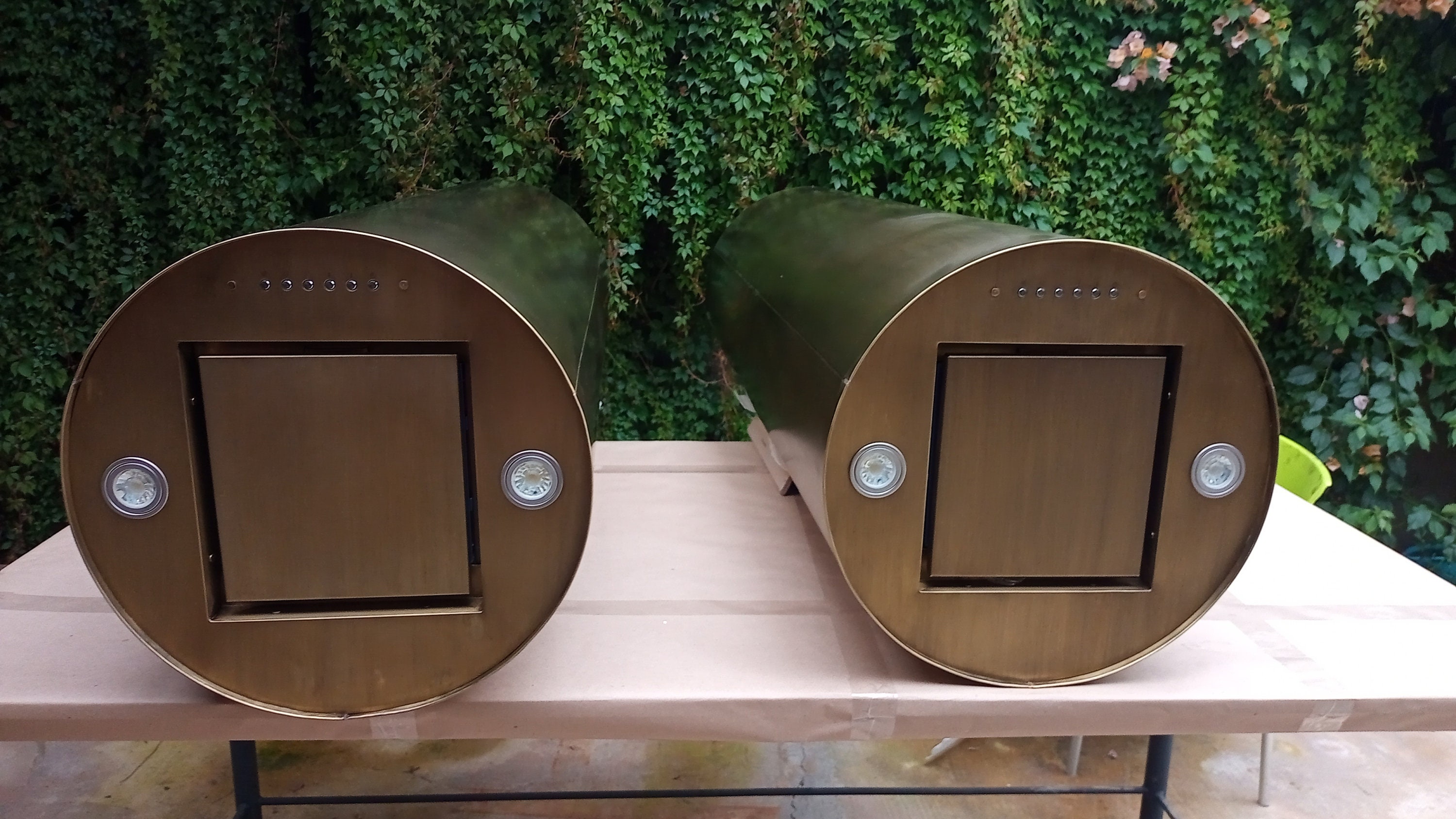 Cylinder Brass Range Hood: Modern Kitchen Tube Vent - Etsy