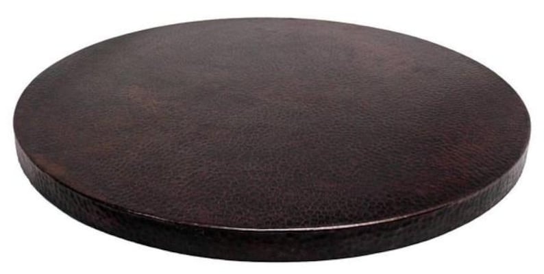 Copper Table Top - Round - Hammered - Dark Patina - Etsy