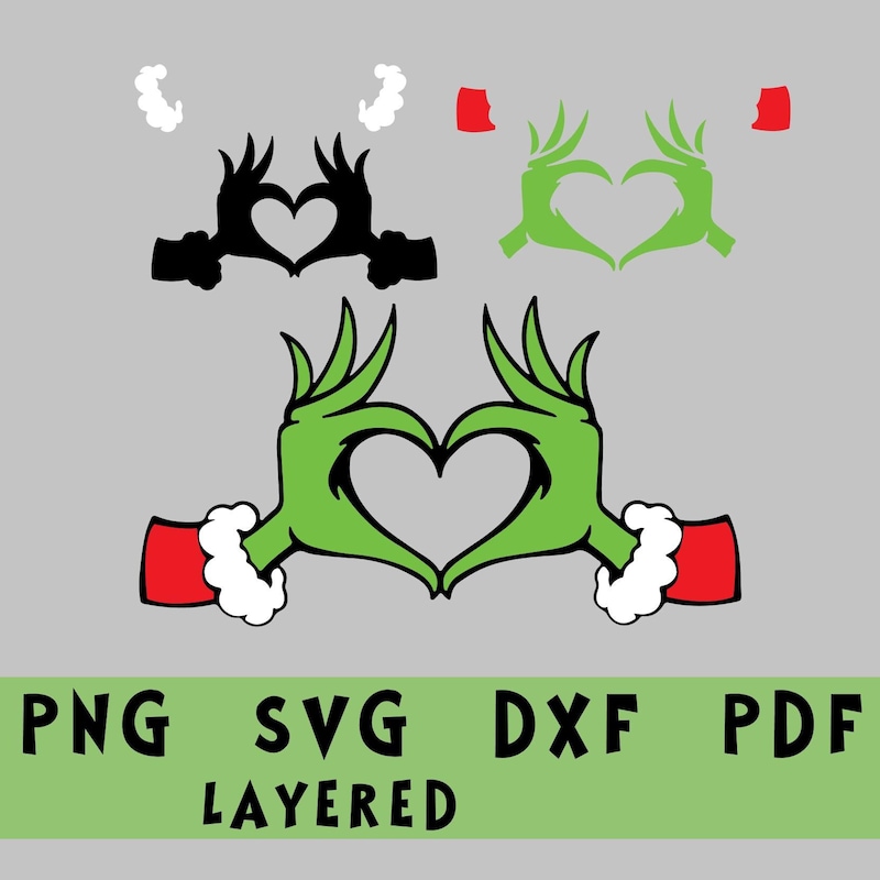 The Grinch Hand Png Layered - Etsy