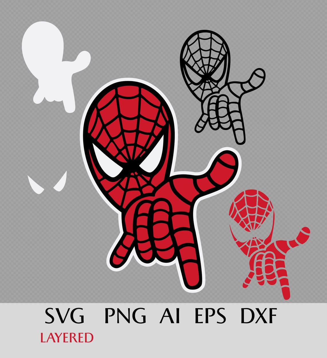 Spiderman SVG Layered File for Cricut, Spiderman PNG, Spiderman Drawing ...