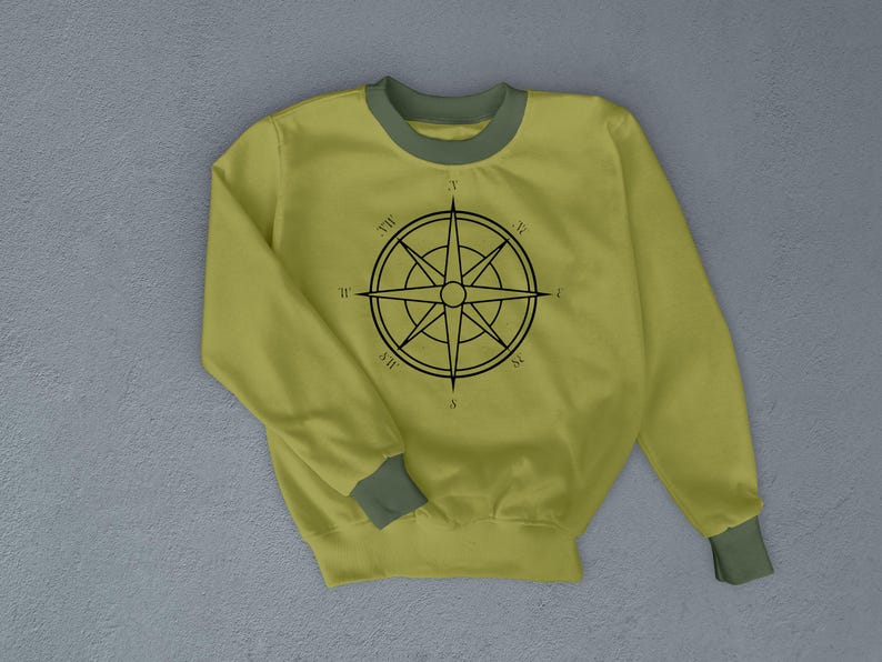 Nautical Compass Rose SVG Wind Rose Geographic Coordinates Marine ...