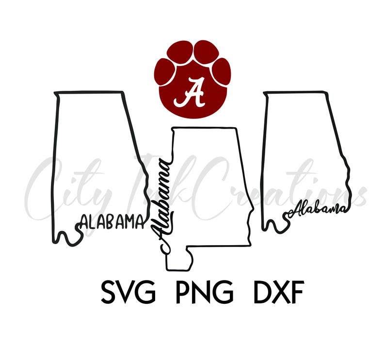 Alabama SVG Files for Cricut Alabama PNG Sublimation Design Alabama ...