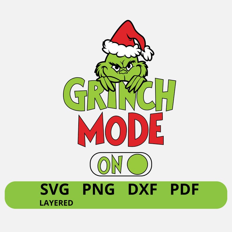Grinch Mode PNG, Grinch SVG for Tumblers, Grinch Face Svg, Grinch ...