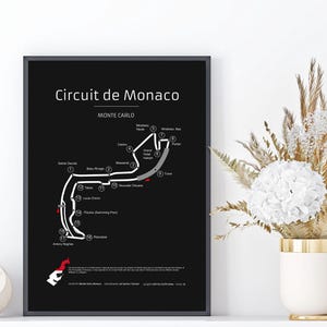 Monaco Grand Prix Track Poster Digital Download Minimalist F1 Circuit ...