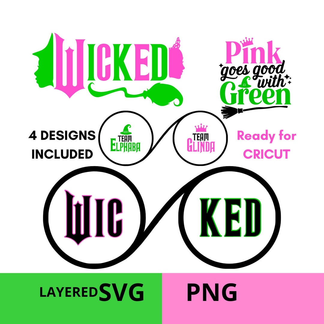 Wicked SVG Elphaba Glasses Svg, Wicked PNG Stickers Svg Wicked Witch ...