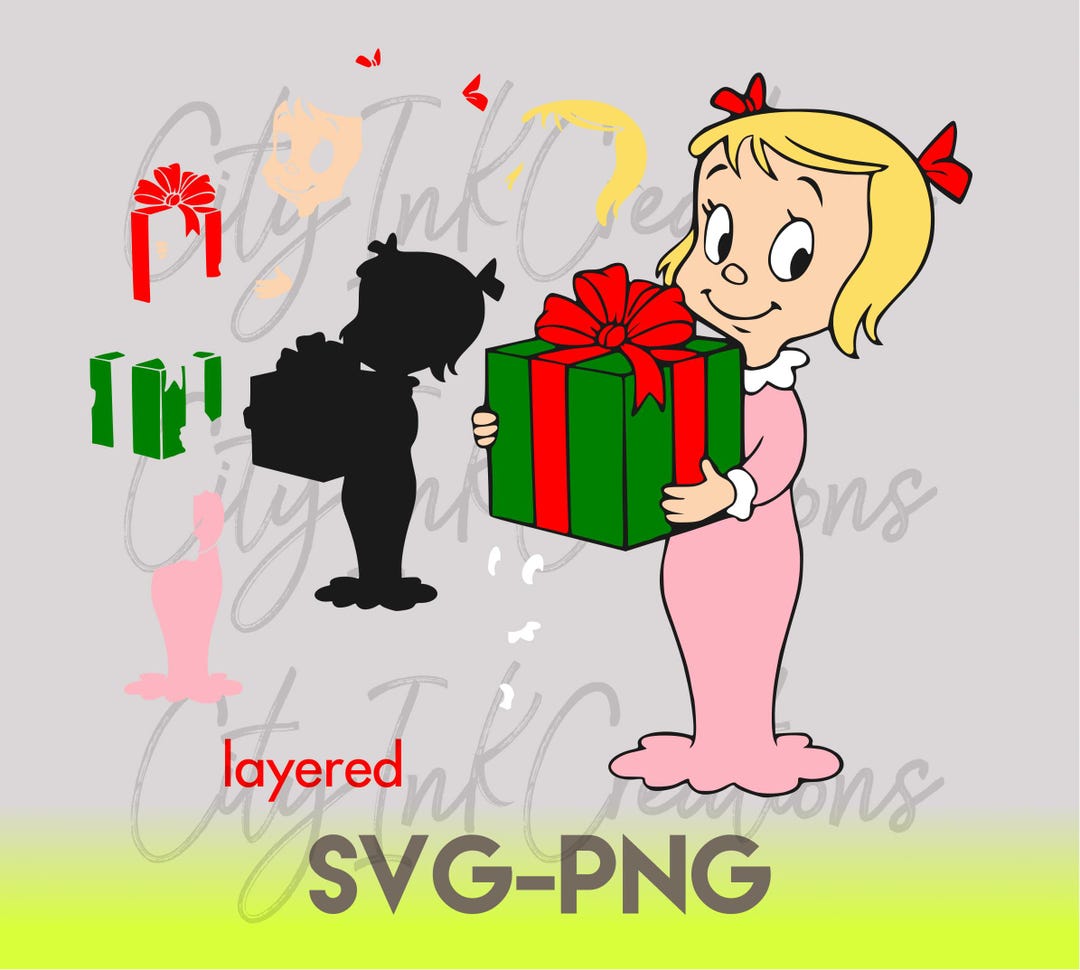 Cindy Lou Who SVG Layered File for Cricut Christmas Ornament Cindy Lou ...